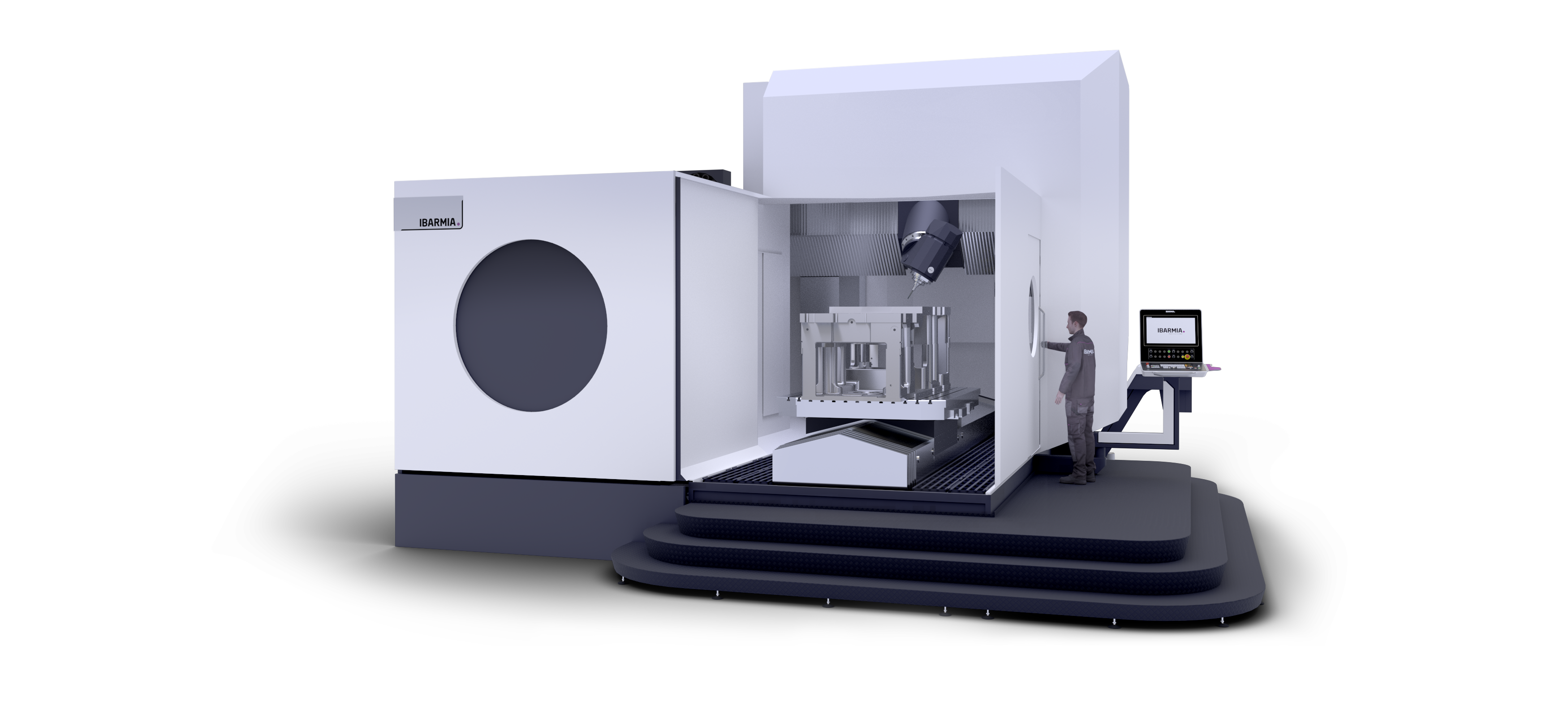 Universal machining centers for 5-axis machining of portal architecture ...